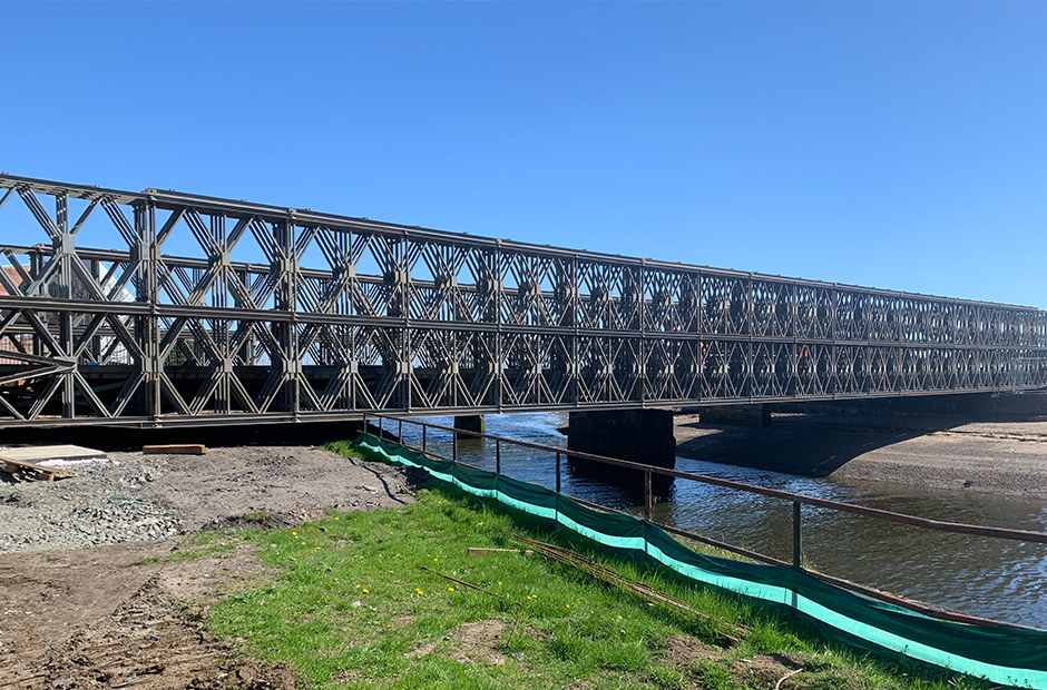 Temporary bridge opens to traffic in Leven - Story Contracting